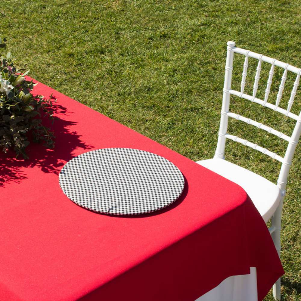 Cubremantel rectangular liso para mesas rectangulares