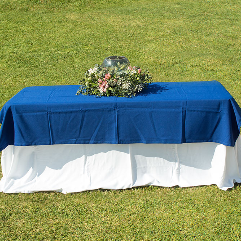 Cubremantel rectangular liso para mesas rectangulares